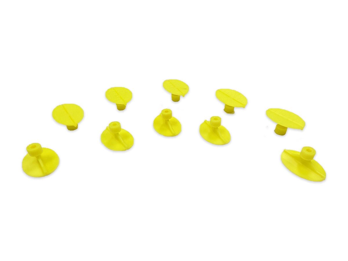 Wurth Oval Yellow Stiff Glue Tabs | Dentcraft Tools