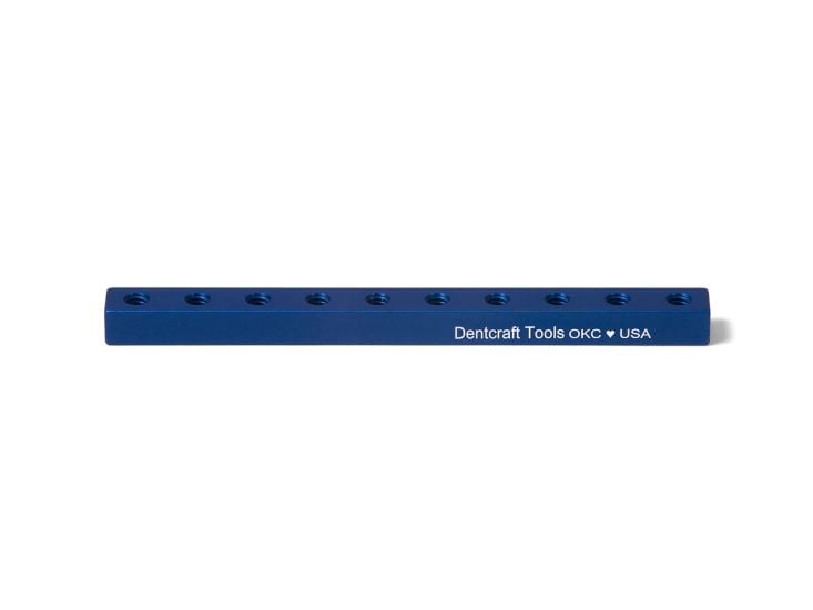 Aluminum interchangeable tip holder - Holds 20 tips! | Dentcraft Tools